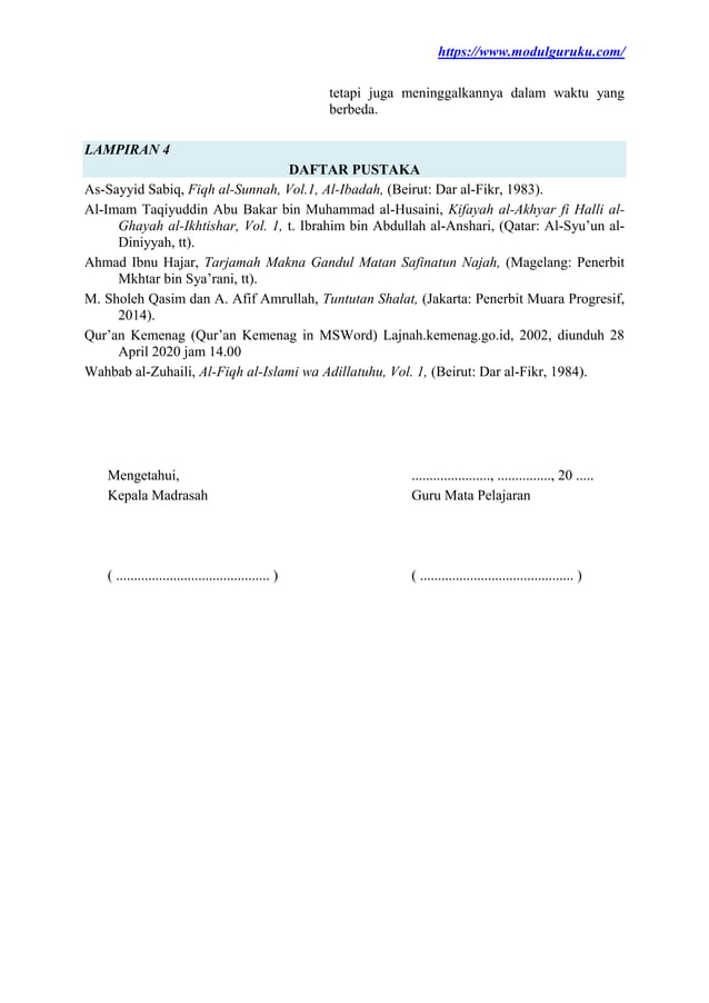 Modul Ajar Fikih Kelas 7 Fase D Kurikulum Merdeka | PDF