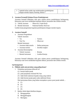 Modul Ajar Fikih Kelas 7 Fase D Kurikulum Merdeka | PDF