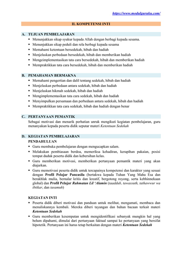 Modul Ajar Fikih Kelas 8 Fase D Kurikulum Merdeka | PDF