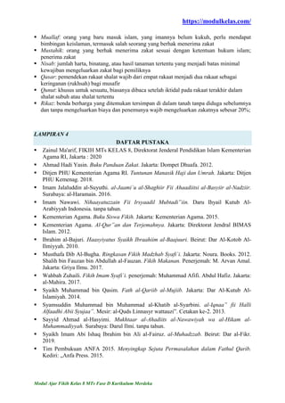 Modul Ajar Fikih Kelas 8 MTs Fase D Kurikulum Merdeka | PDF