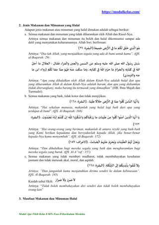 Modul Ajar Fikih Kelas 8 MTs Fase D Kurikulum Merdeka | PDF