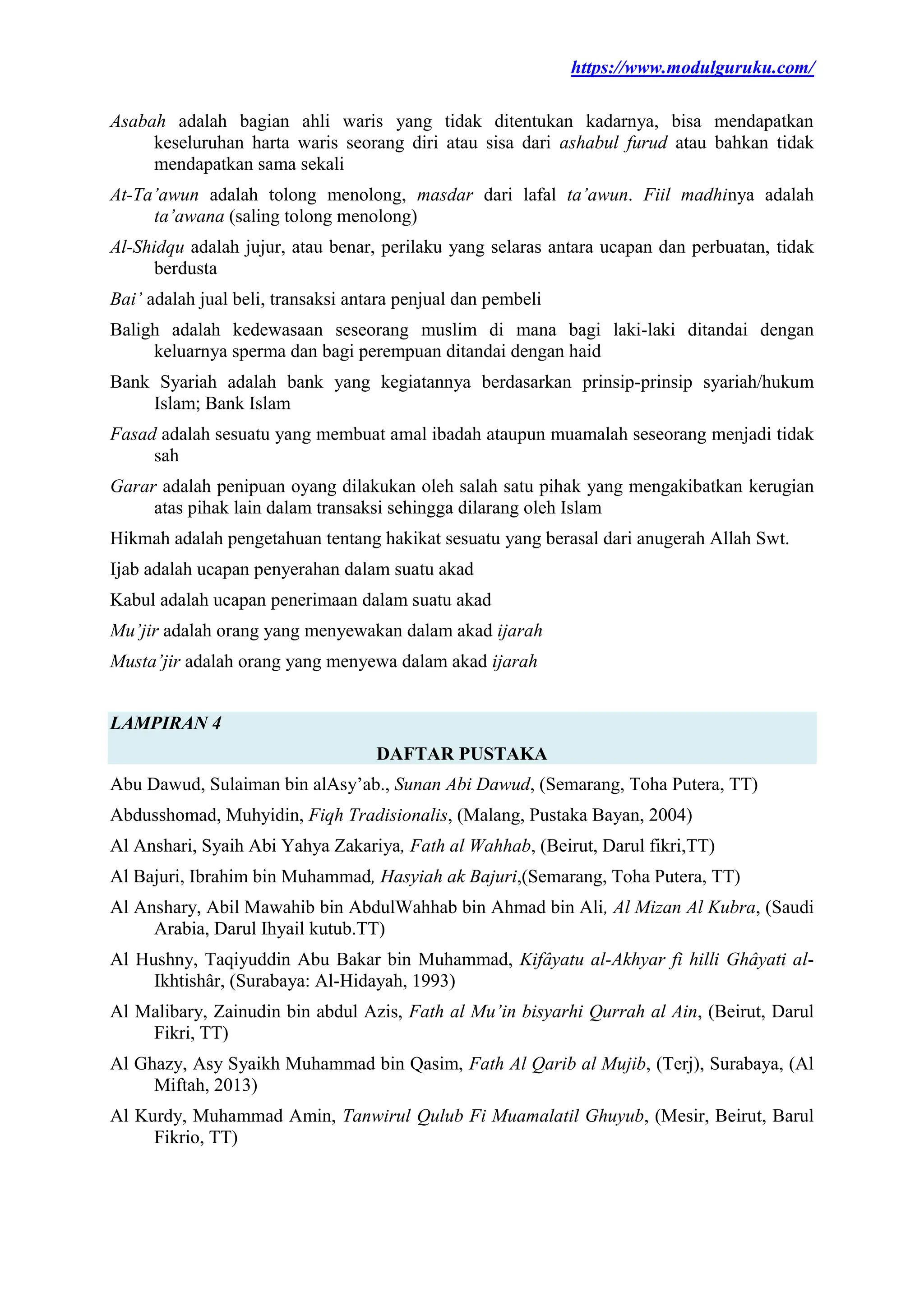 Modul Ajar Fikih Kelas 9 Fase D Kurikulum Merdeka | PDF