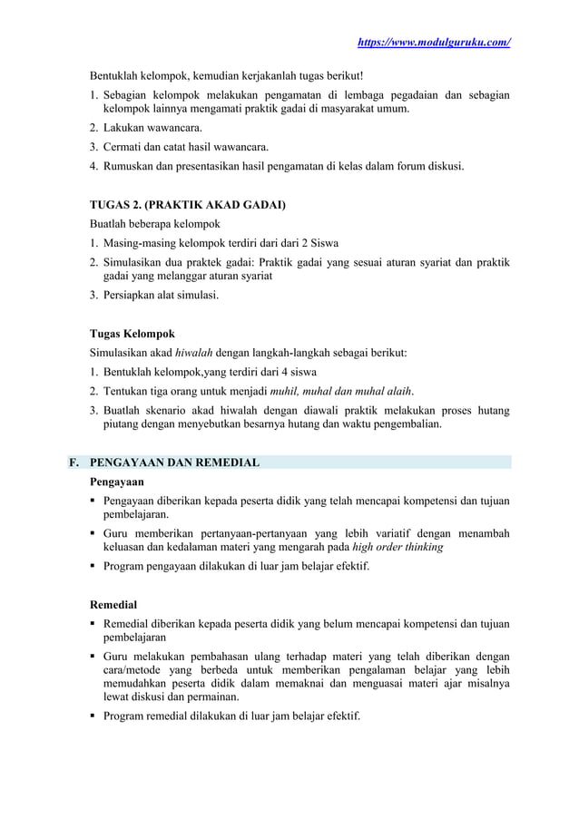 Modul Ajar Fikih Kelas 9 Fase D Kurikulum Merdeka | PDF