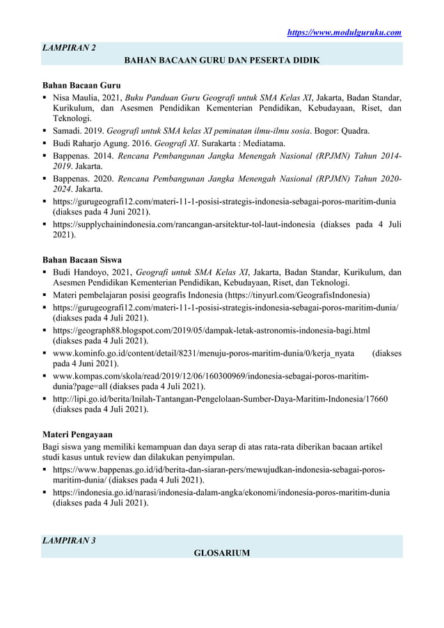 Modul Ajar Geografi Kelas 11 Fase F Kurikulum Merdeka | PDF