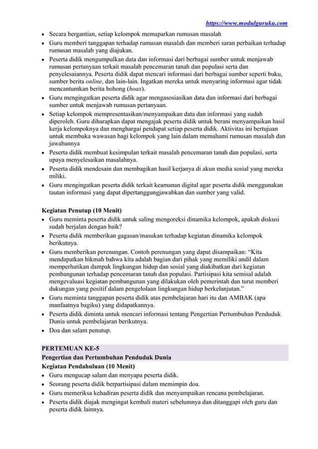 Modul Ajar Geografi Kelas 11 Fase F Kurikulum Merdeka | PDF