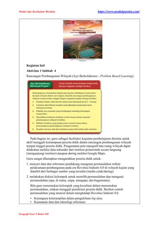 Modul Ajar Geografi Kelas 12 Fase F Kurikulum Merdeka | PDF