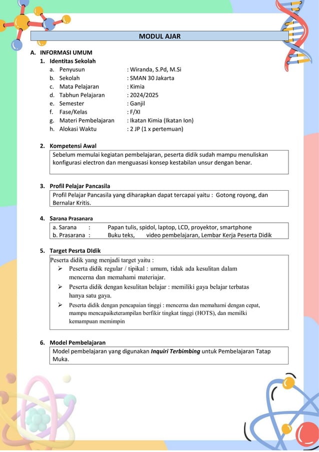 MODUL AJAR IKATAN KIMIA KELAS XI WIRANDA.pdf