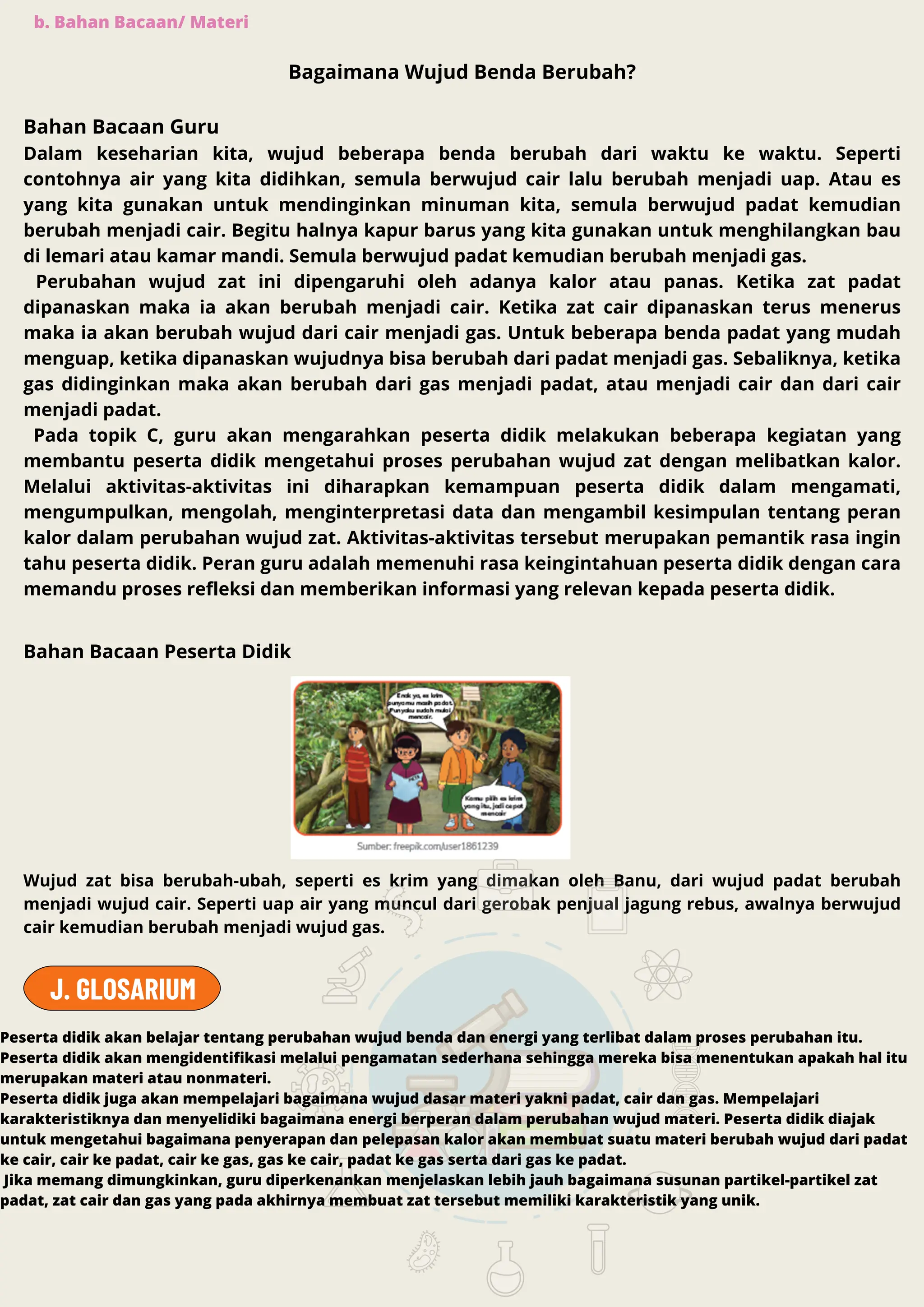 Modul Ajar Ilmu Pengetahuan Alam dan Sosial (IPAS) - Wujud Zat dan ...