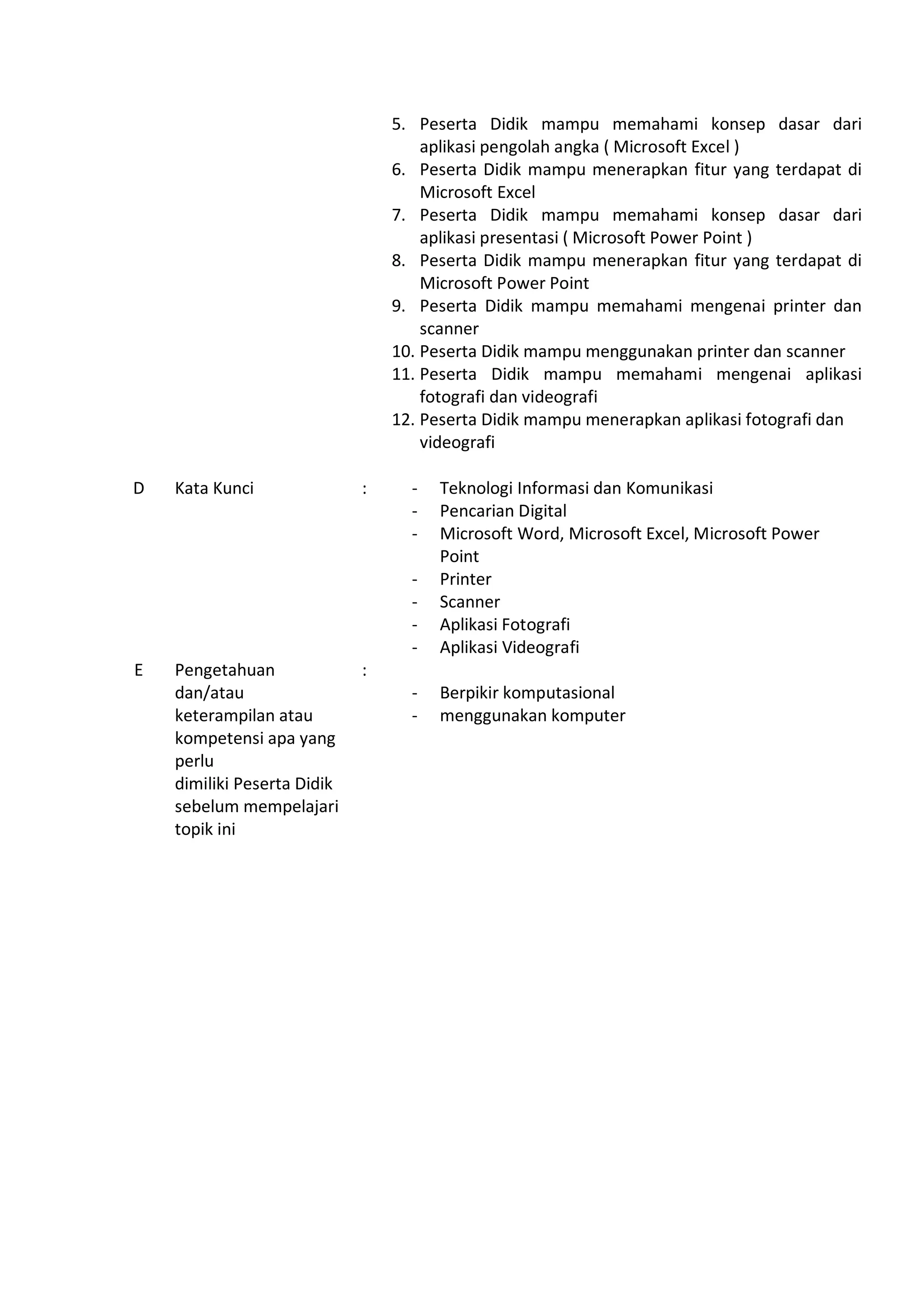 MODUL AJAR INFORMATIKA KELAS X SMK/SMA/MA | PDF