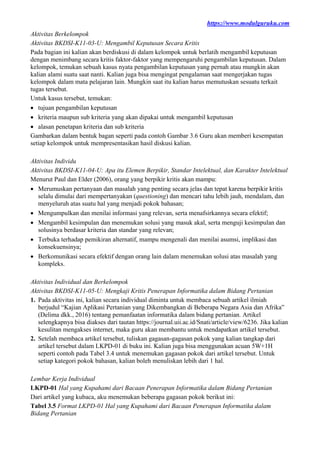 Modul Ajar Informatika Kelas 11 Fase F - [modulguruku.com] | PDF