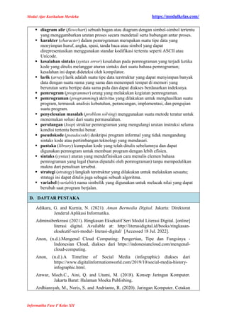 Modul Ajar Informatika Kelas 12 Fase F Kurikulum Merdeka - MODULKELAS.COM