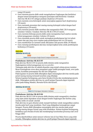 Modul Ajar Informatika Kelas 12 Fase F Kurikulum Merdeka | PDF