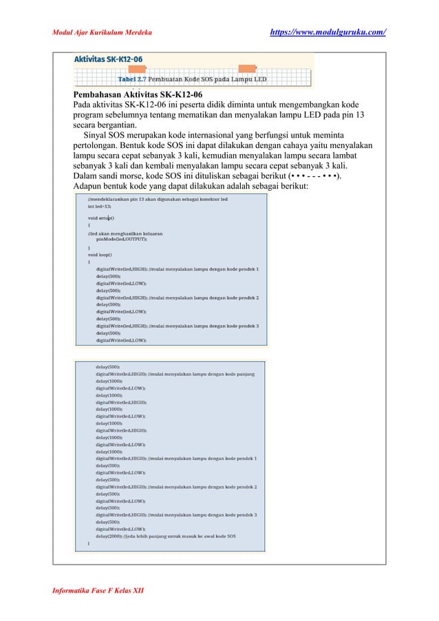 Modul Ajar Informatika Kelas 12 Fase F Kurikulum Merdeka | PDF