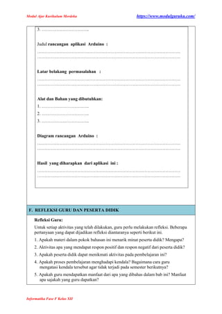 Modul Ajar Informatika Kelas 12 Fase F Kurikulum Merdeka | PDF