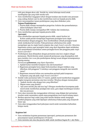 Modul Ajar Informatika Kelas 12 Fase F Kurikulum Merdeka | PDF