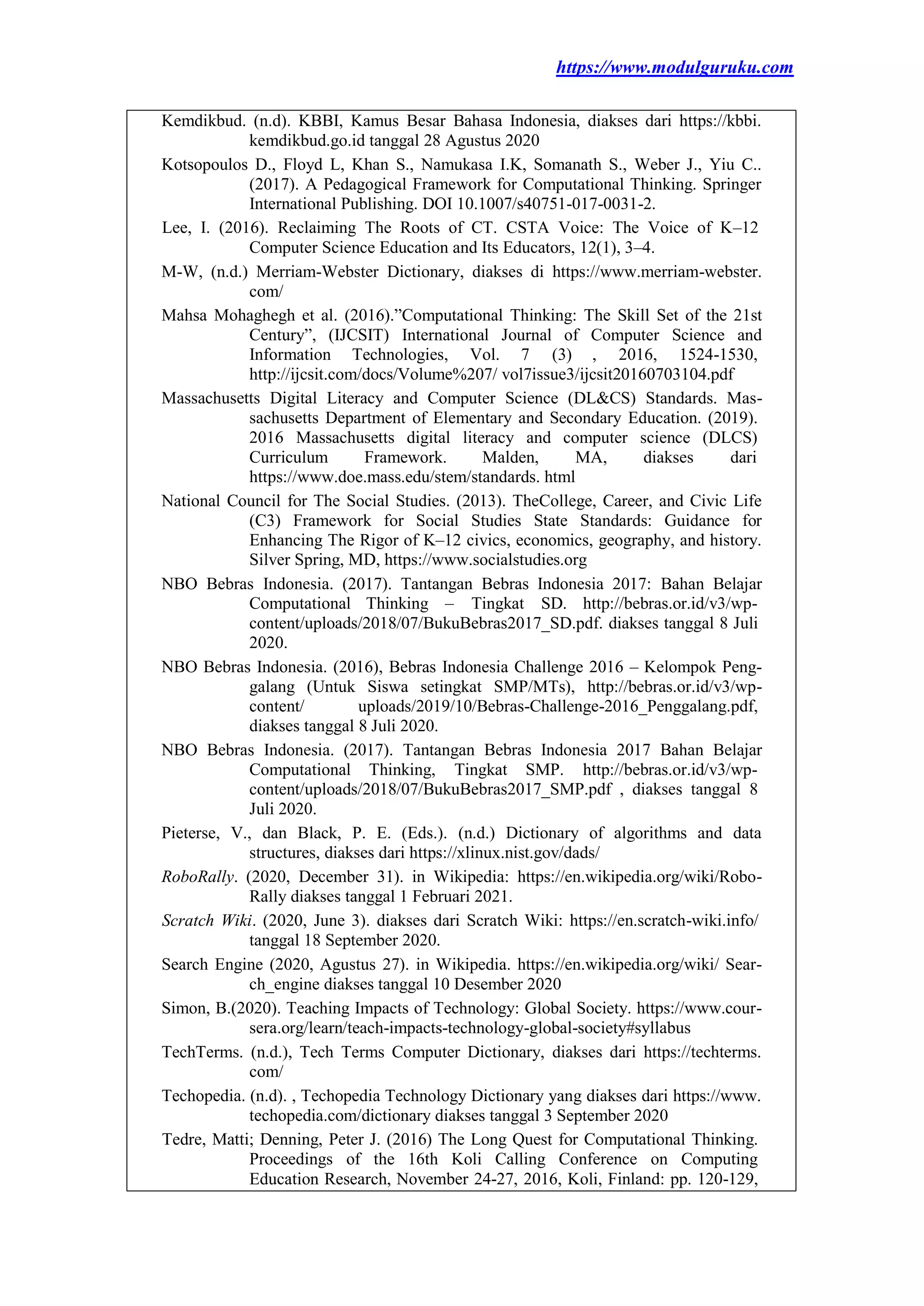 Modul Ajar Informatika Kelas 7 Fase D Bab 8 | DOCX