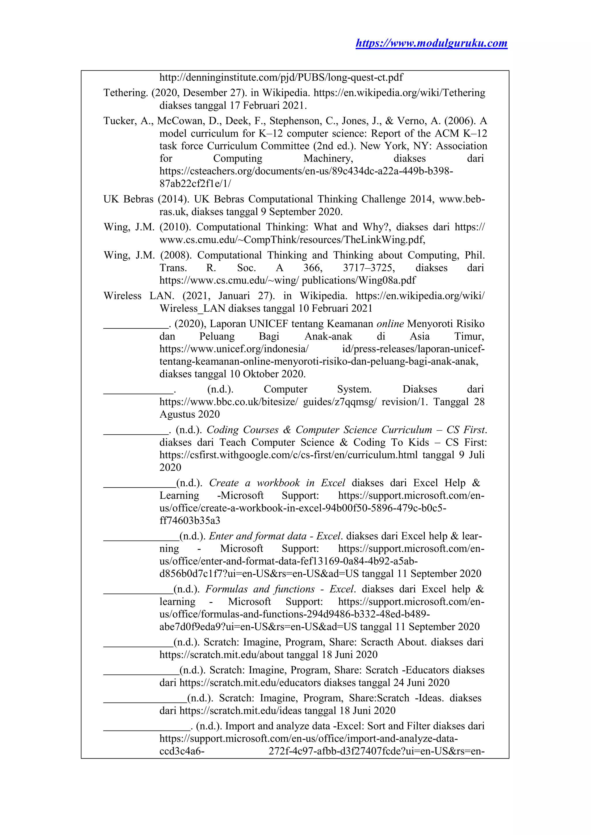 Modul Ajar Informatika Kelas 7 Fase D Bab 8 | DOCX