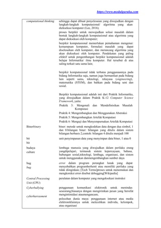 Modul Ajar Informatika Kelas 7 Fase D Bab 8 | DOCX