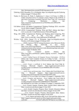 Modul Ajar Informatika Kelas 7 Fase D Bab 8 | DOCX