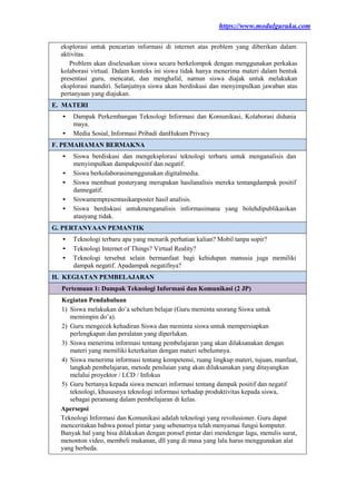 Modul Ajar Informatika Kelas 7 Fase D Bab 8 | DOCX