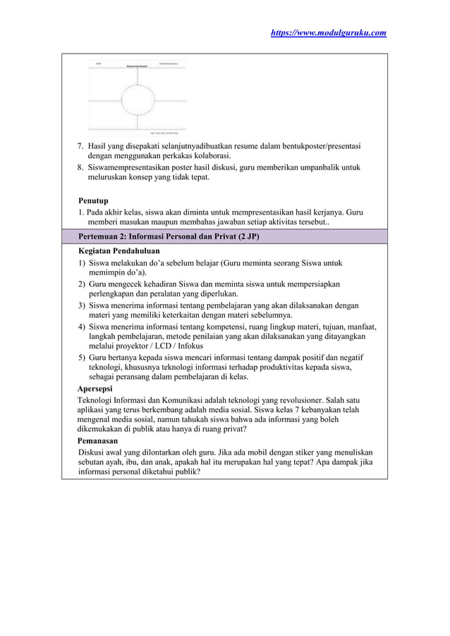 Modul Ajar Informatika Kelas 7 Fase D Bab 8 | DOCX