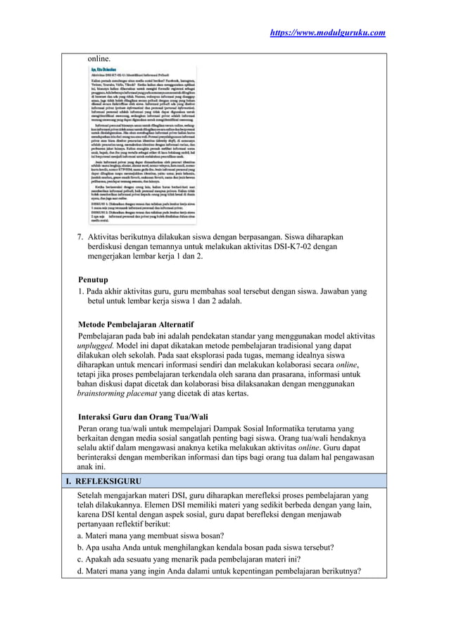 Modul Ajar Informatika Kelas 7 Fase D Bab 8 | DOCX