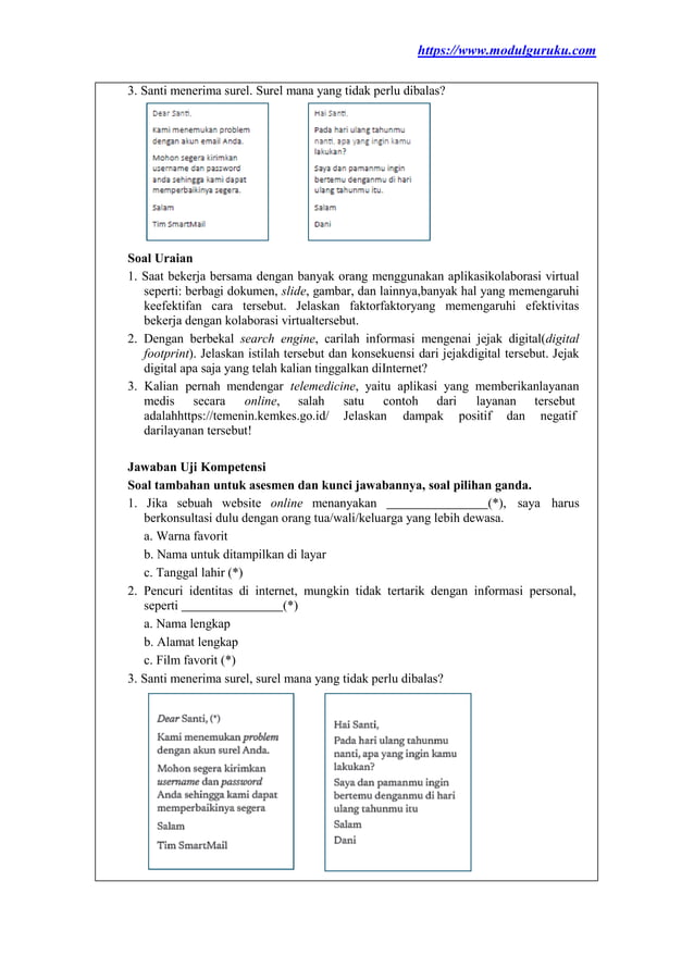 Modul Ajar Informatika Kelas 7 Fase D Bab 8 | DOCX