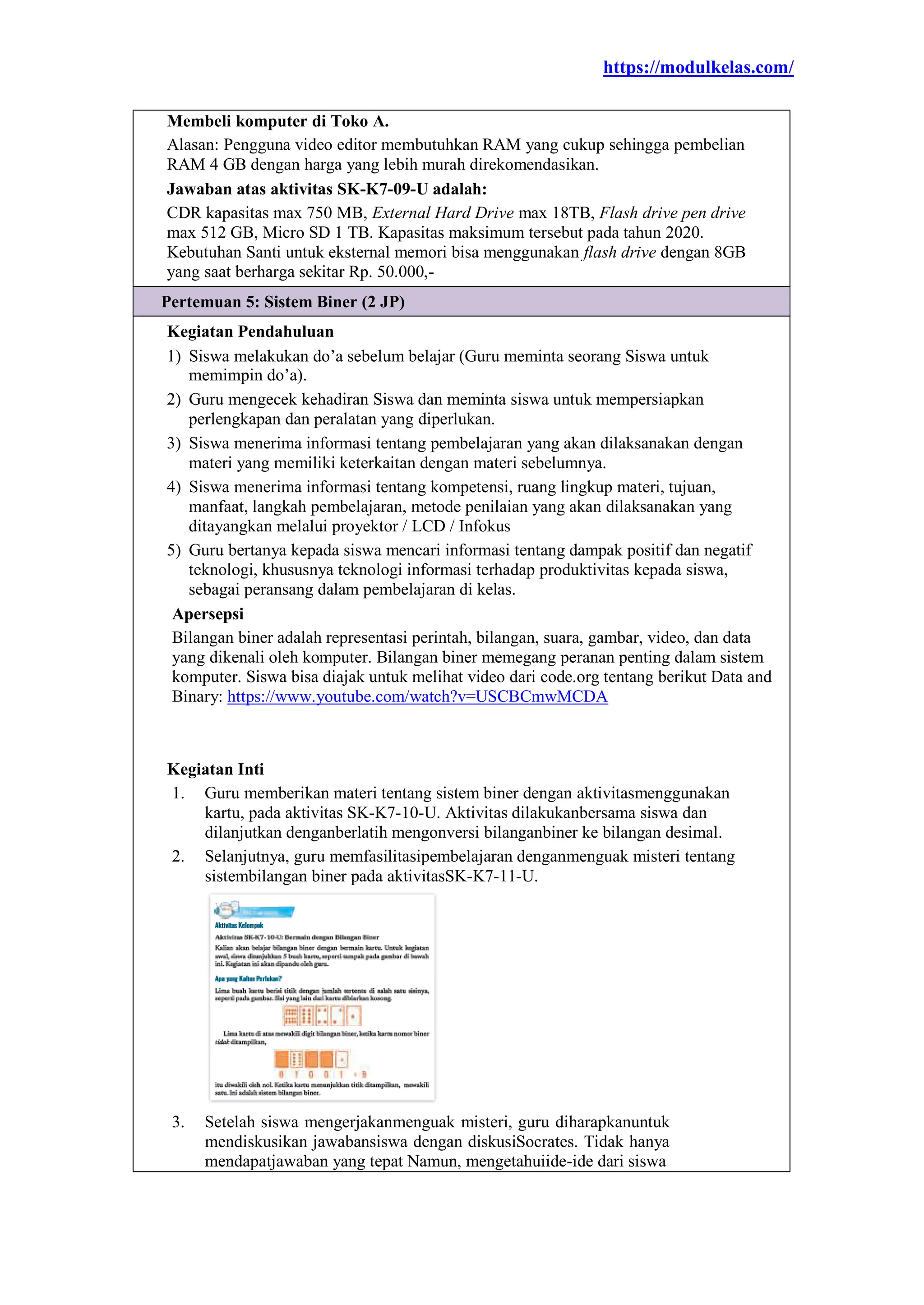 Modul Ajar Informatika Kelas 7 Fase D Kurikulum Merdeka | PDF