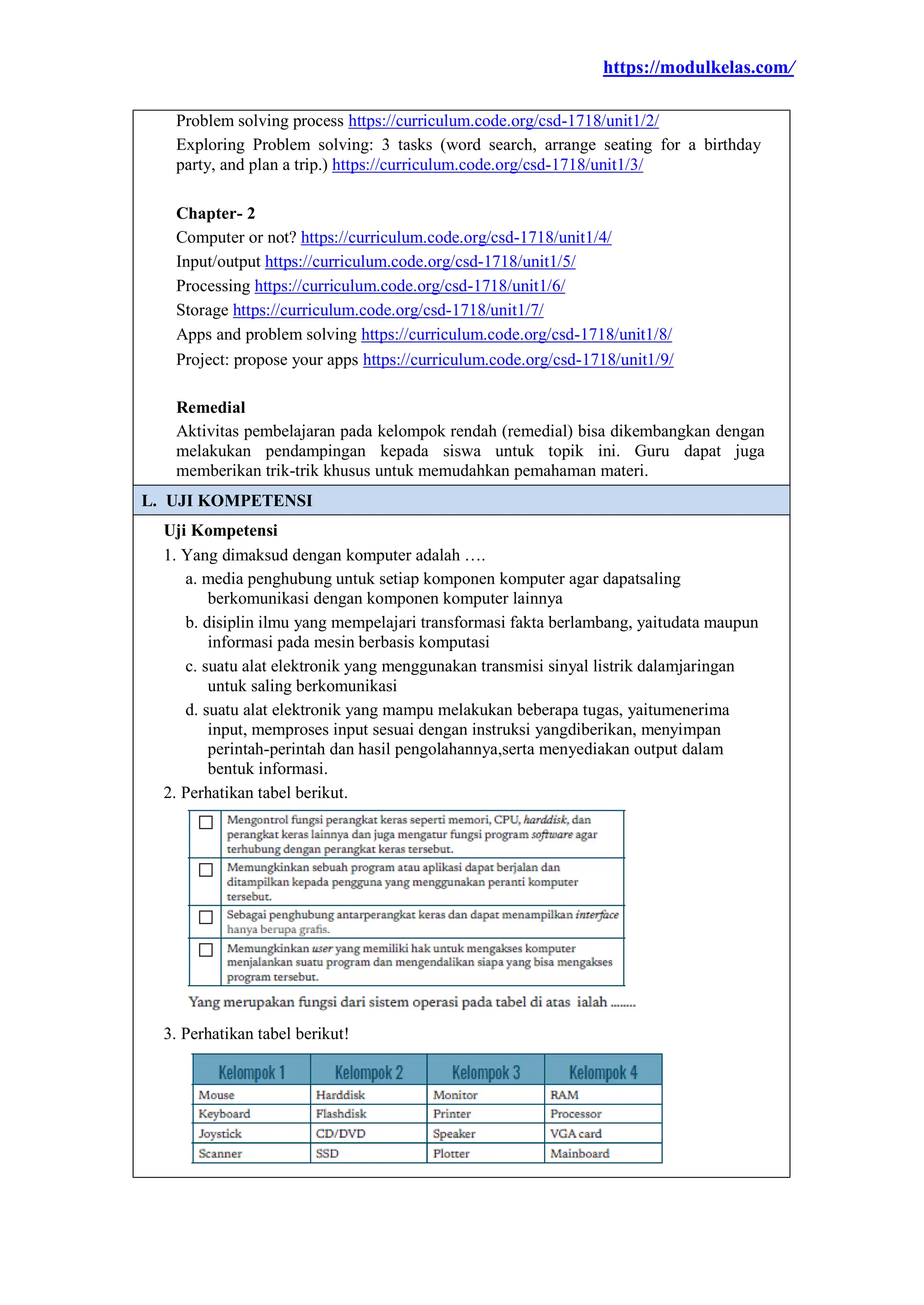 Modul Ajar Informatika Kelas 7 Fase D Kurikulum Merdeka | PDF