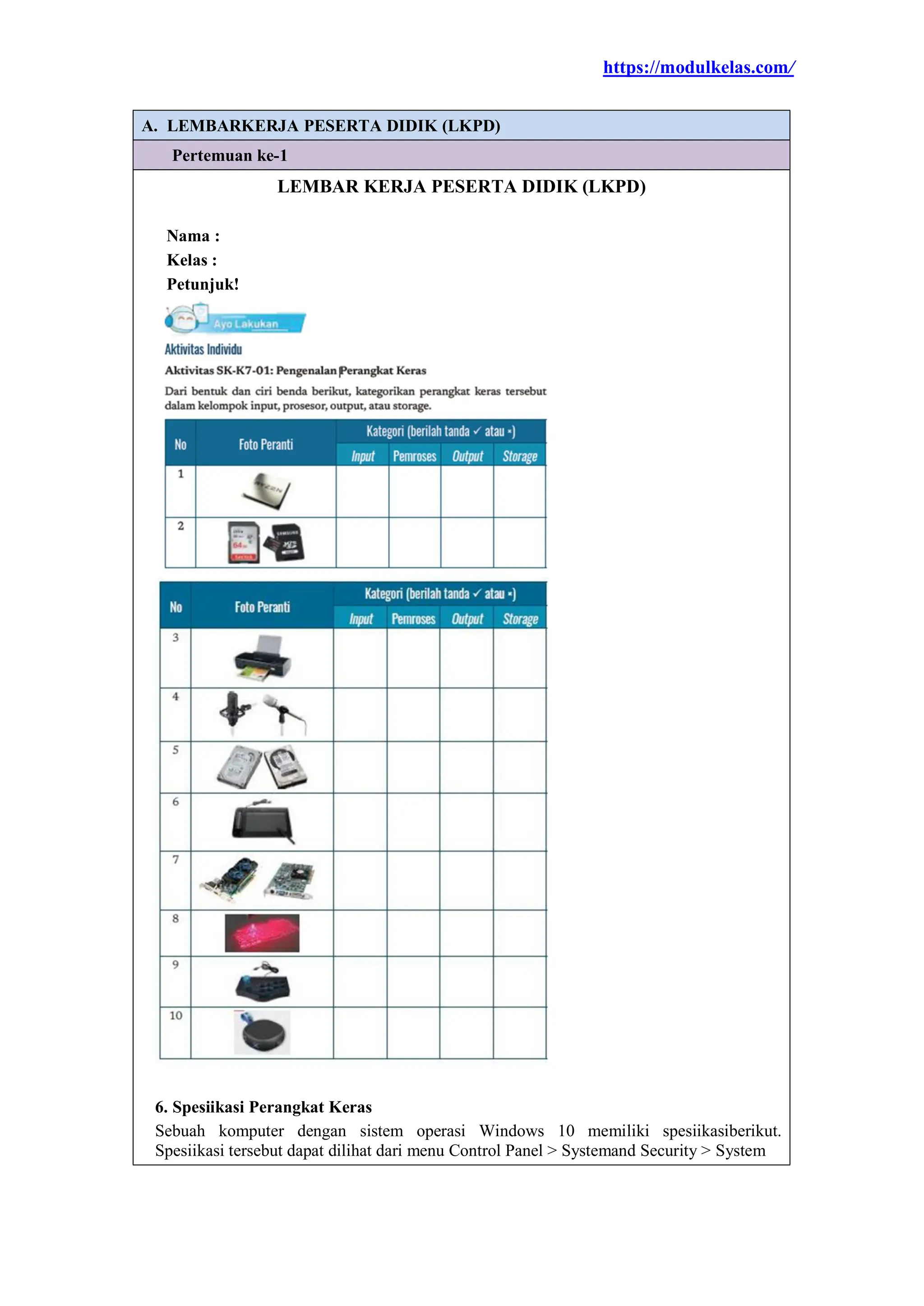 Modul Ajar Informatika Kelas 7 Fase D Kurikulum Merdeka | PDF