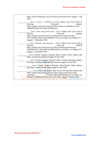 Modul Ajar INFORMATIKA SMP KELAS 7 KURMER.docx