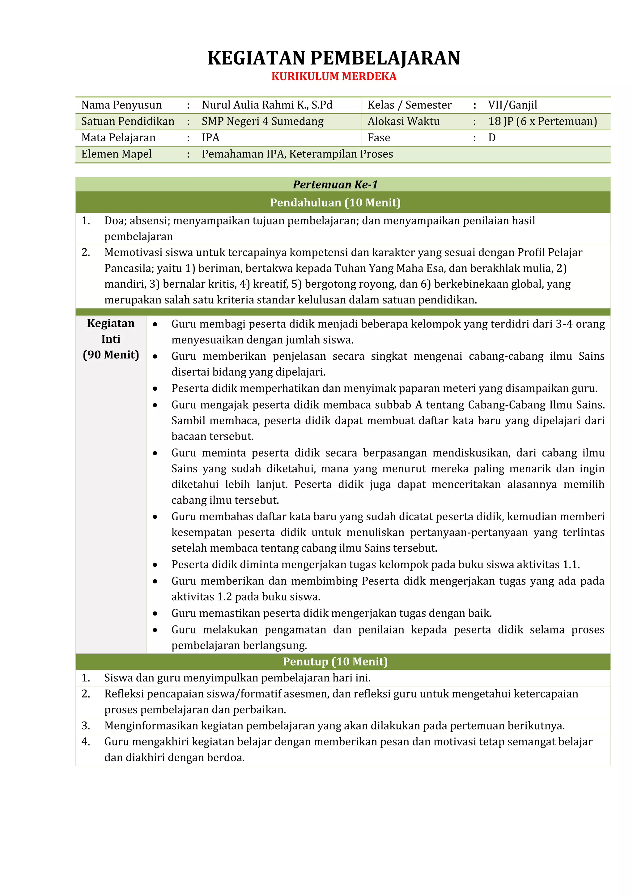 Modul Ajar IPA Kelas 7 Bab 1.docx