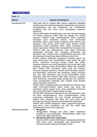 Modul Ajar IPA Kelas 7 Fase D Kurikulum Merdeka | PDF