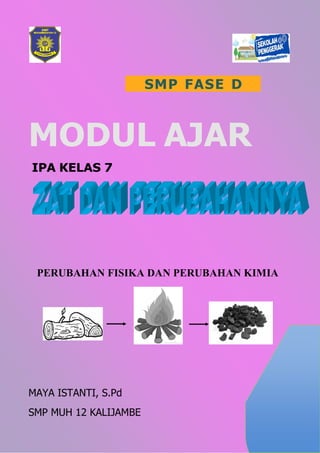 Modul Ajar IPA Kelas 7 Perubahan Fisika dan Perubahan Kimia - Fase D.pdf