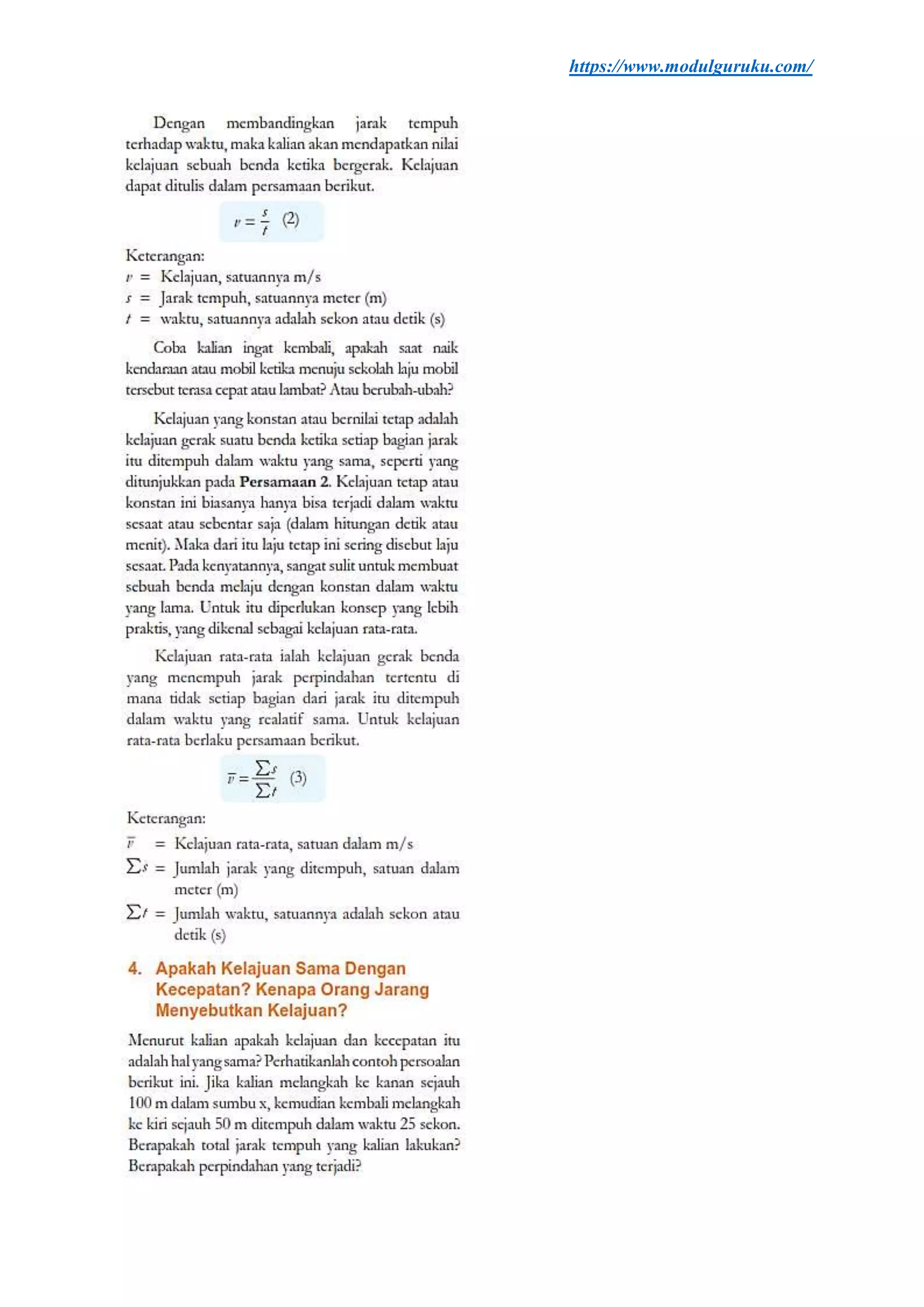 Modul Ajar IPA Kelas 7 SMP Bab 4 Gerak dan Gaya - A. Gerak Benda | DOCX