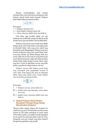 Modul Ajar IPA Kelas 7 SMP Bab 4 Gerak dan Gaya - A. Gerak Benda | DOCX