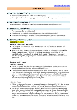 Modul Ajar IPA Kelas 8 Fase D Kurikulum Merdeka - MODULKELAS.COM
