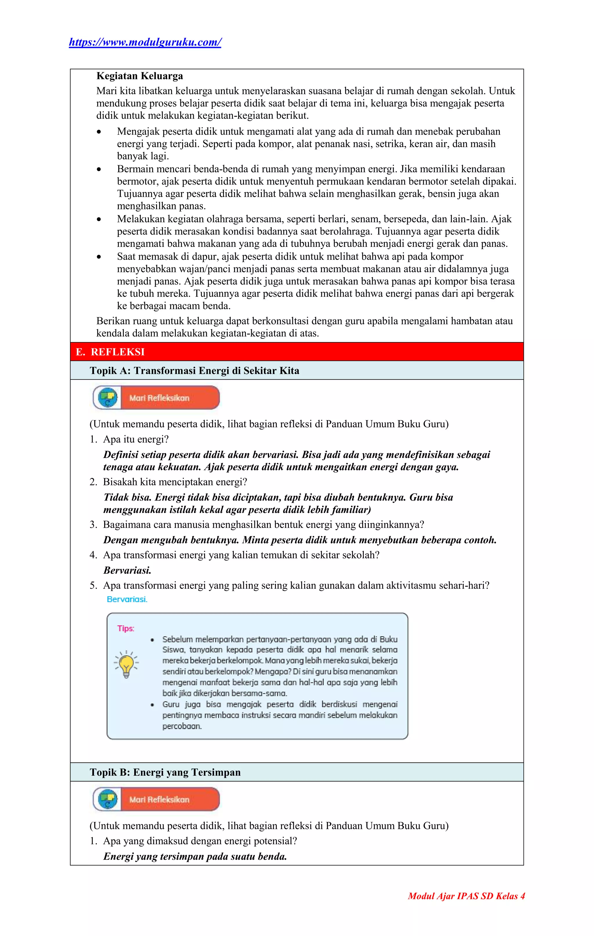 Modul Ajar IPAS (Ilmu Pengetahuan Alam dan Sosial) BAB 4 Kelas 4 | PDF