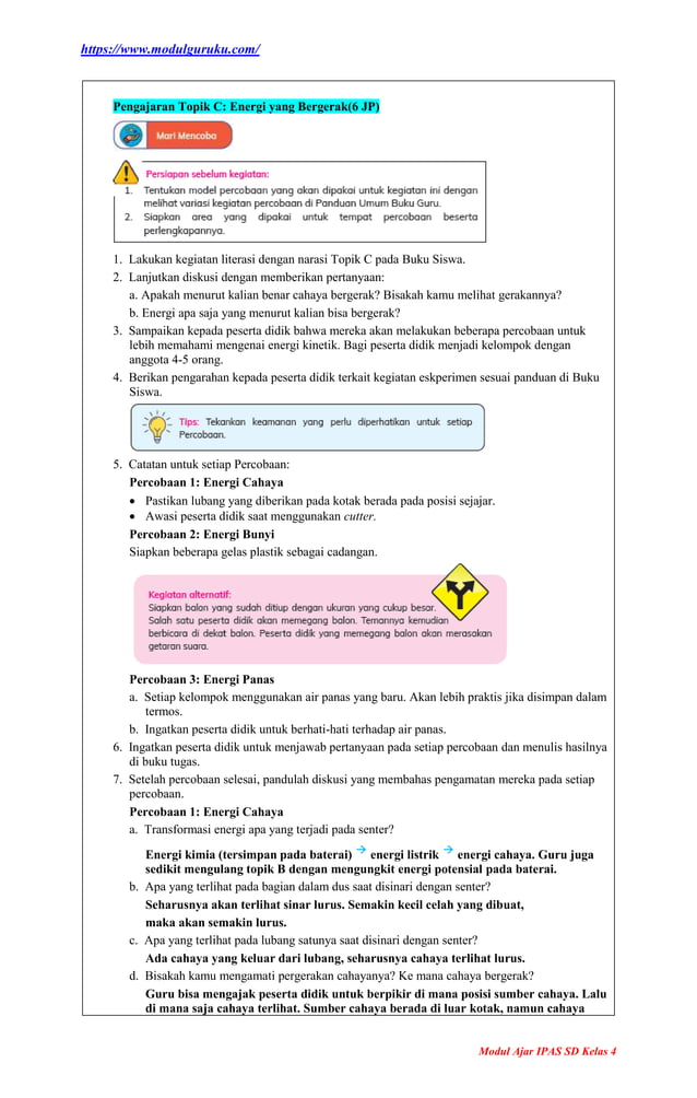 Modul Ajar IPAS (Ilmu Pengetahuan Alam dan Sosial) BAB 4 Kelas 4 | PDF