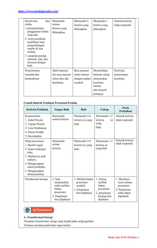 Modul Ajar IPAS Kelas 4 Fase B Kurikulum Merdeka | DOCX