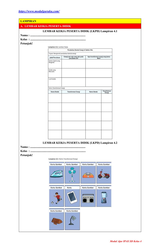 Modul Ajar IPAS Kelas 4 Fase B Kurikulum Merdeka | DOCX