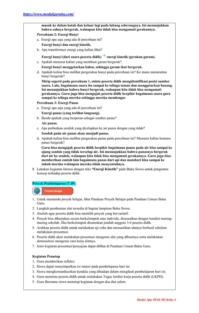 Modul Ajar IPAS Kelas 4 Fase B Kurikulum Merdeka | DOCX