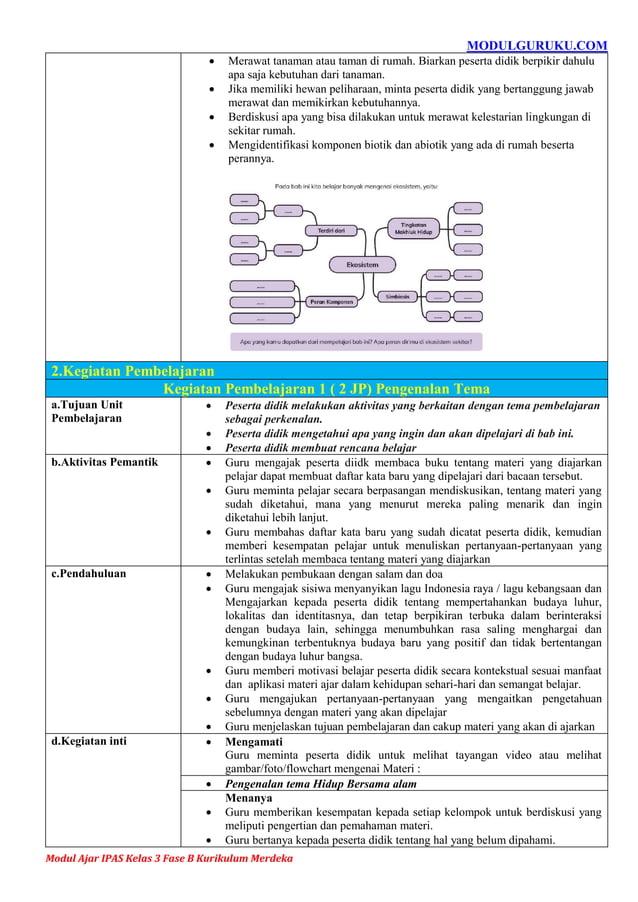 Modul Ajar IPAS Kelas 3 Fase B Kurikulum Merdeka | PDF