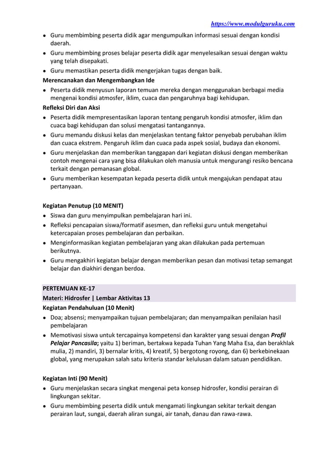 Modul Ajar IPS Geografi Kelas 10 SMA Fase E | PDF