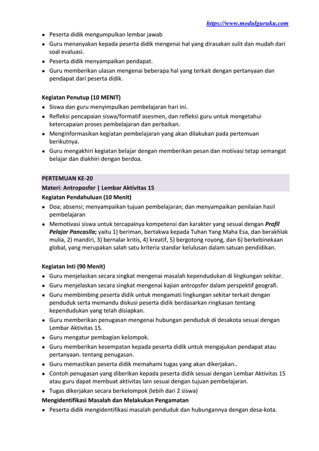 Modul Ajar IPS Geografi Kelas 10 SMA Fase E | PDF