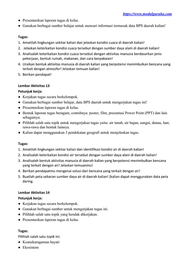Modul Ajar IPS Geografi Kelas 10 SMA Fase E | PDF