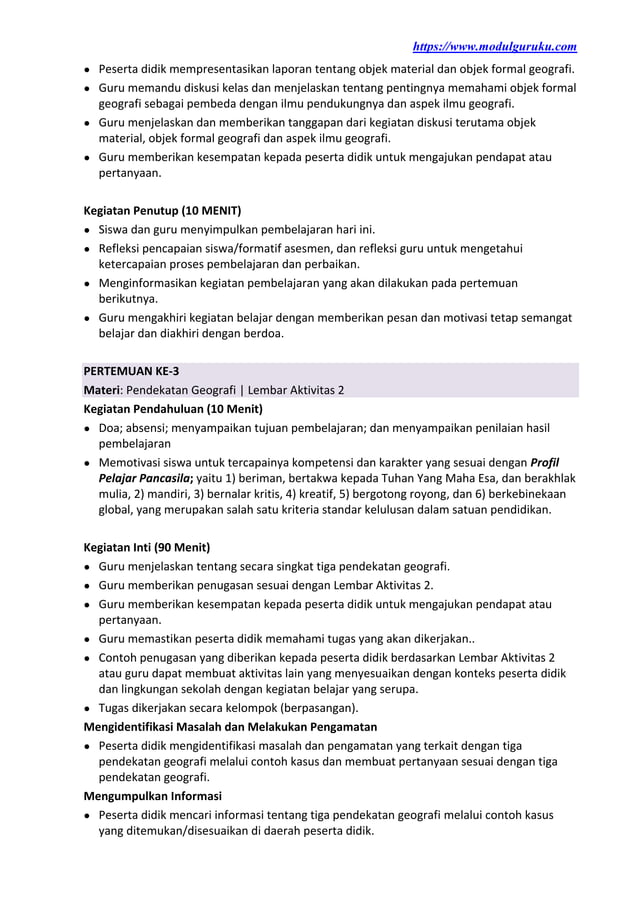 Modul Ajar IPS Geografi Kelas 10 SMA Fase E | PDF