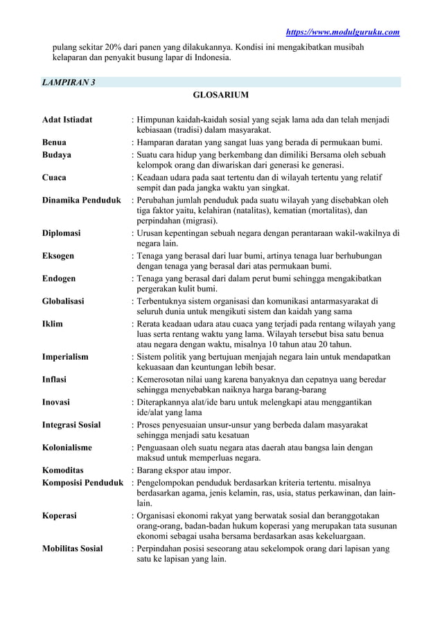 Modul Ajar IPS Kelas 8 SMP Fase D | DOCX