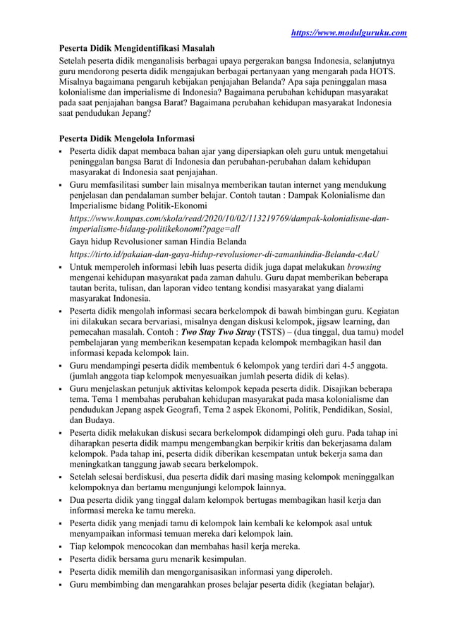 Modul Ajar IPS Kelas 8 SMP Fase D | DOCX