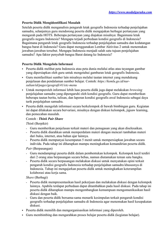 Modul Ajar IPS Kelas 8 SMP Fase D | DOCX